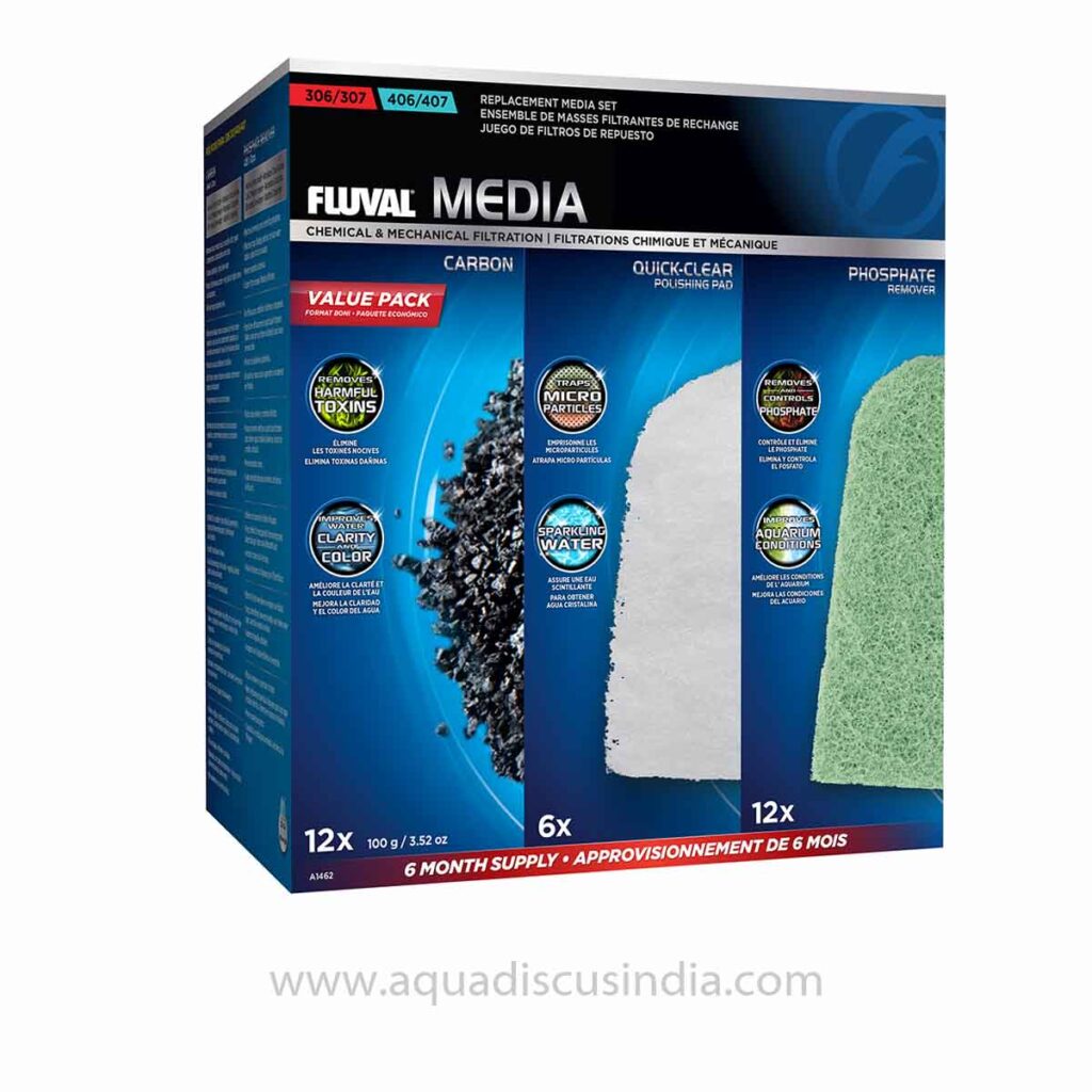 Fluval 307/407 Media Value Pack – Carbon(12x), Quick Clear(6x) and ...